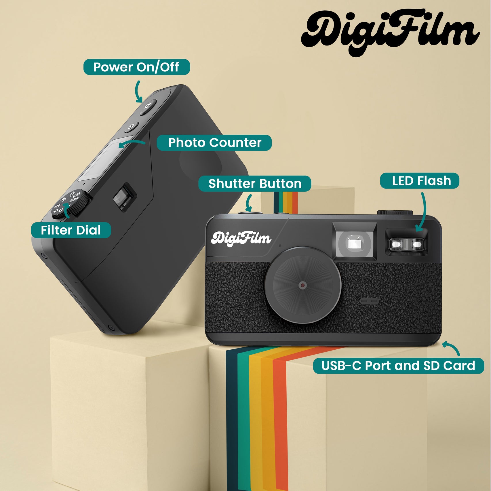 DigiFilm Screen Free Digital Camera – Capture Moments, Relive Memories